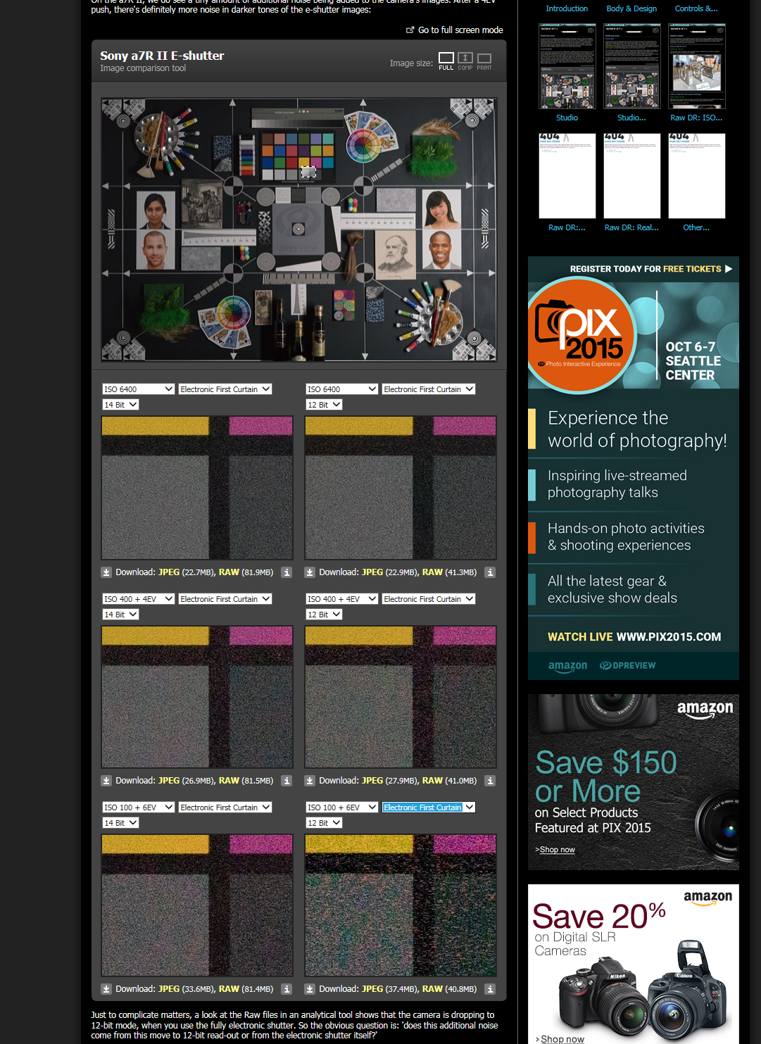 a7Rii 의 펌업된 14bit raw 가 DR에 미치는 영향 [DPreview] - 소니 Talk