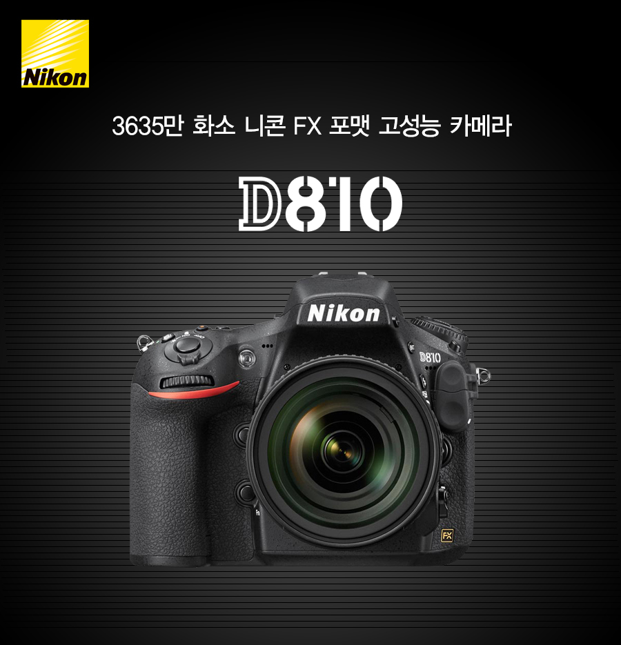 3635만 화소 니콘 풀사이즈의 중급 클래스 D810 - 모바일용 리뷰